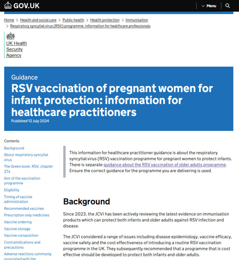 Immunisations UK Ltd: RSV vaccine and rare side effect - GBS